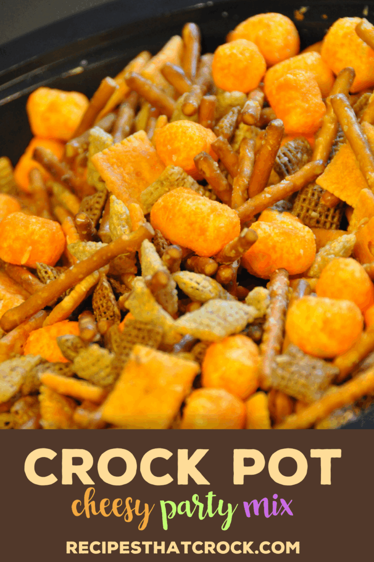 Crock Pot Cheesy Party Mix - Recipes That Crock!