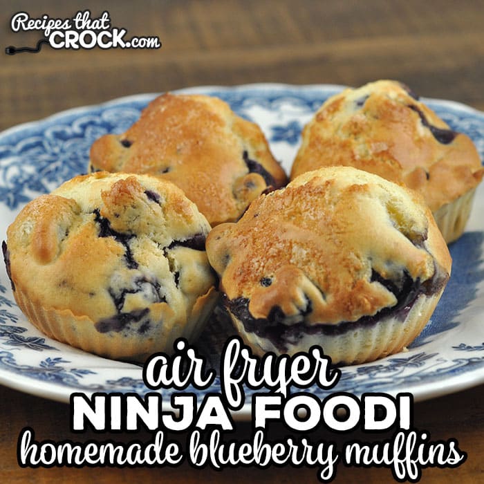 Homemade Ninja Foodi Blueberry Muffins - Recipes That Crock!