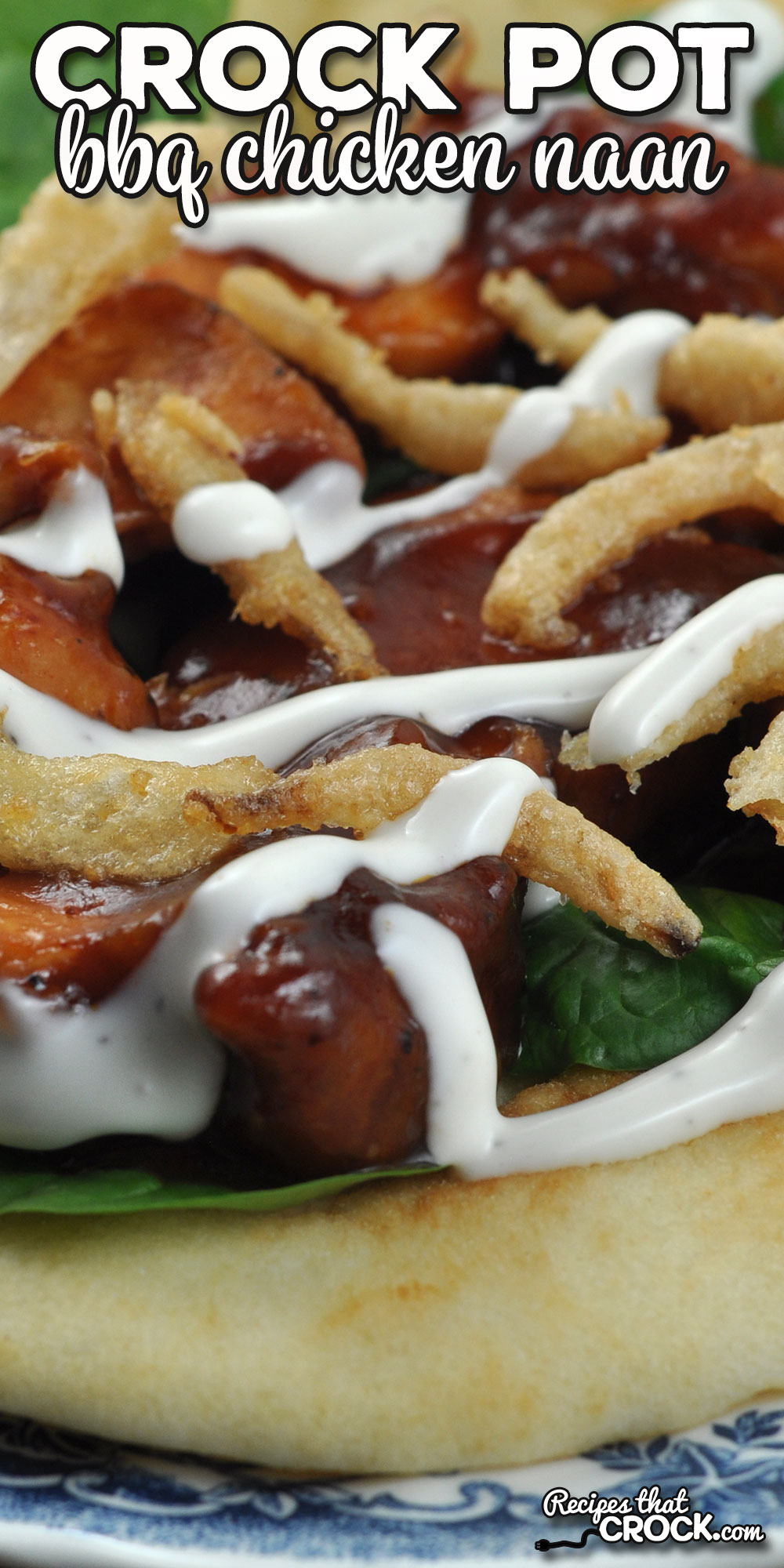Crock Pot BBQ Chicken Naan - Recipes That Crock!
